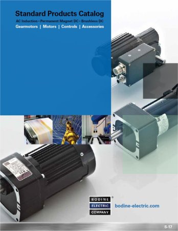 2012 Standard Products Catalog "S-17a" from Bodine Electric Company ...