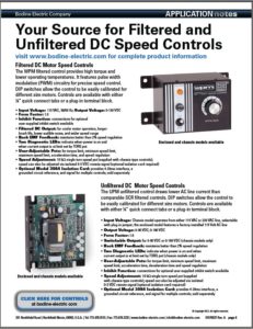 Selecting DC Motor Speed Controls for PMDC Gearmotors - Bodine ...