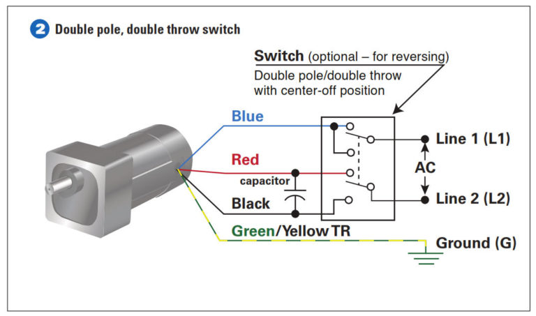 How To Connect a Reversing Switch to a 3- or 4-Wire (PSC) Gearmotor ...